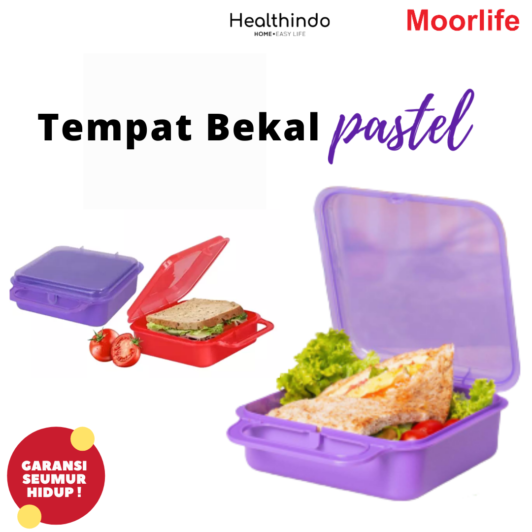 [PREMIUM] Moorlife Pastel kotak Bekal Tempat Roti Kotak Makan Lunch Box ...
