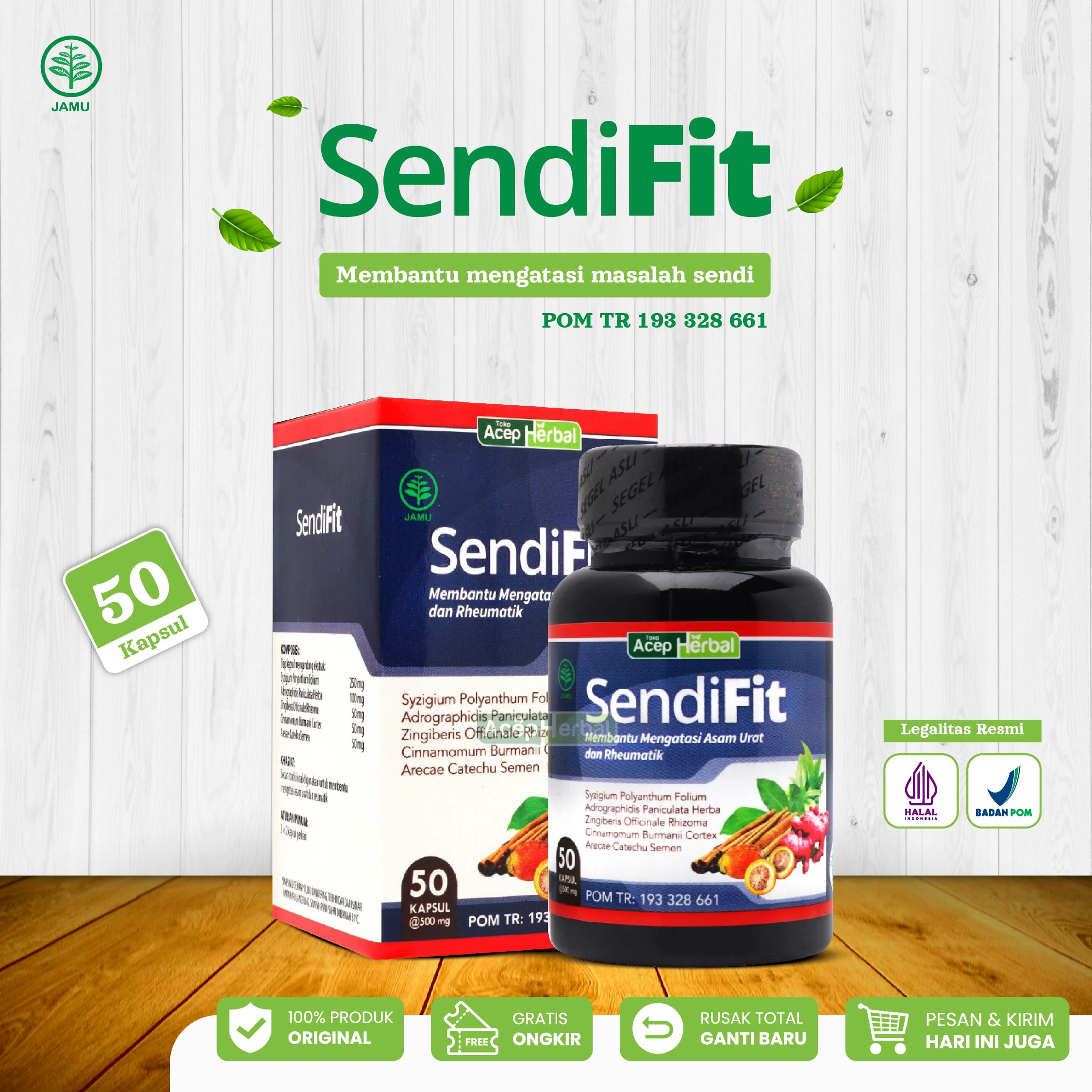 SendiFIT Spesialis Obat Asam Urat dan Reumatik Encok Kolesterol Syaraf ...