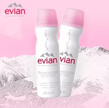 Evian facial setting spray make up penyegar wajah natural mineral water ...