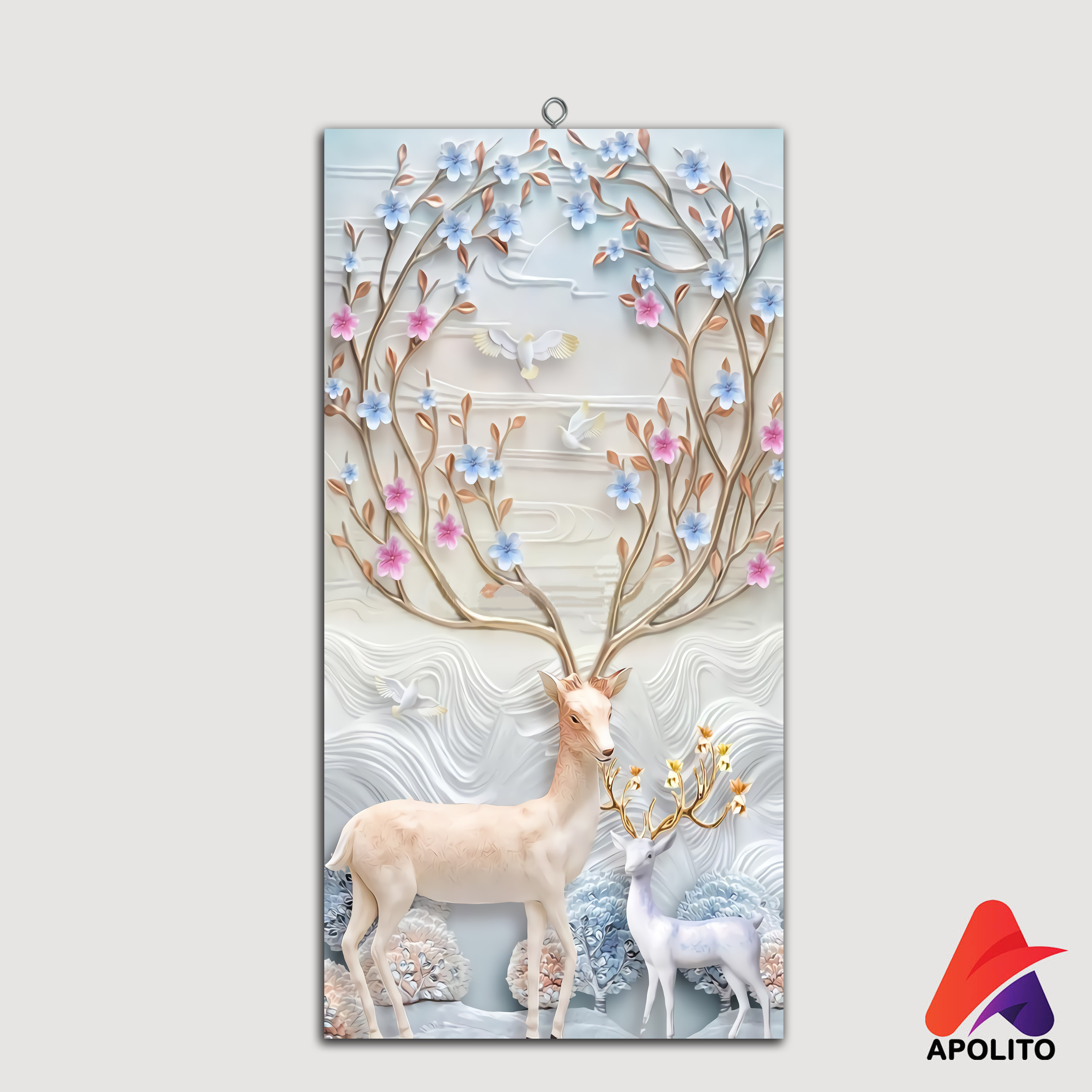 HIASAN DINDING PEMANDANGAN RUSA AESTHETIC (15X30) KAMAR DEKORASI RUMAH ...