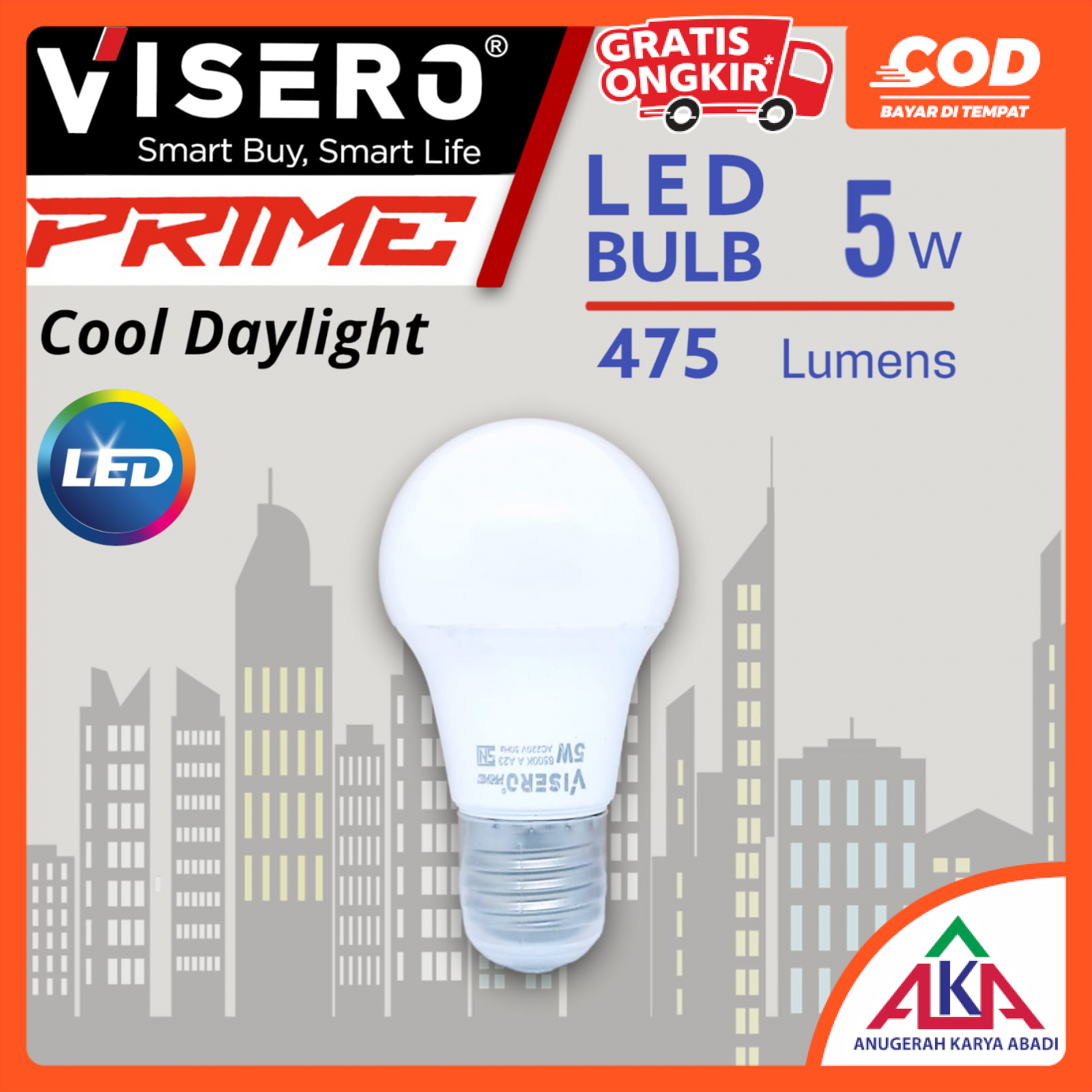 Bohlam Lampu LED VISERO PRIME 5W 7W 9W 12W SNI | Lazada Indonesia