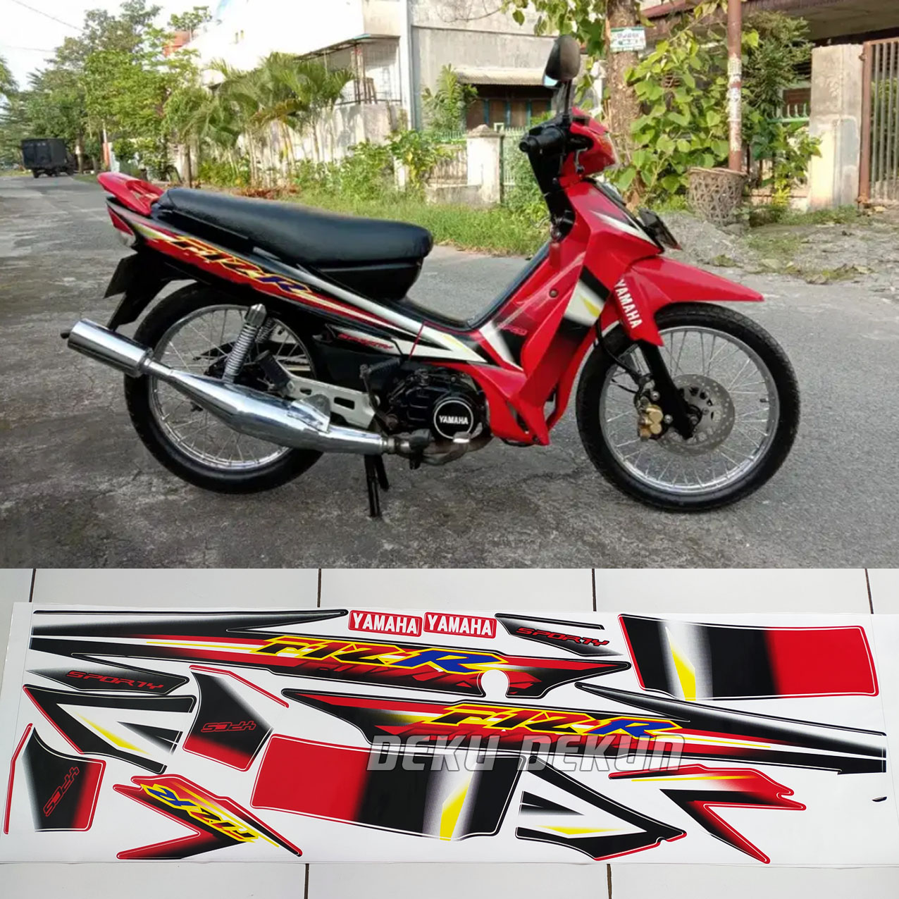 Striping Stiker Fizr F1zr Merah Hitam 2003 Tahan Vernis Cuting Mesin ...
