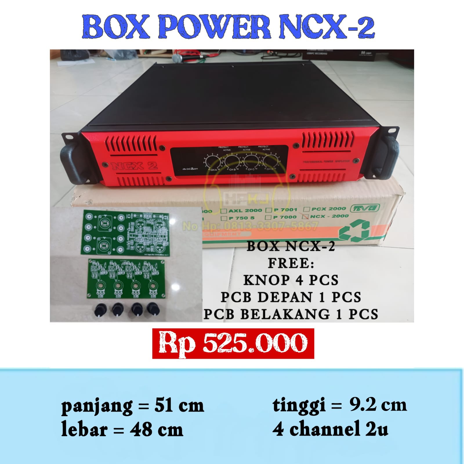 BOX POWER AMPLIFIER NCX-2 2u box power ampli 4ch NCX 2 | Lazada Indonesia