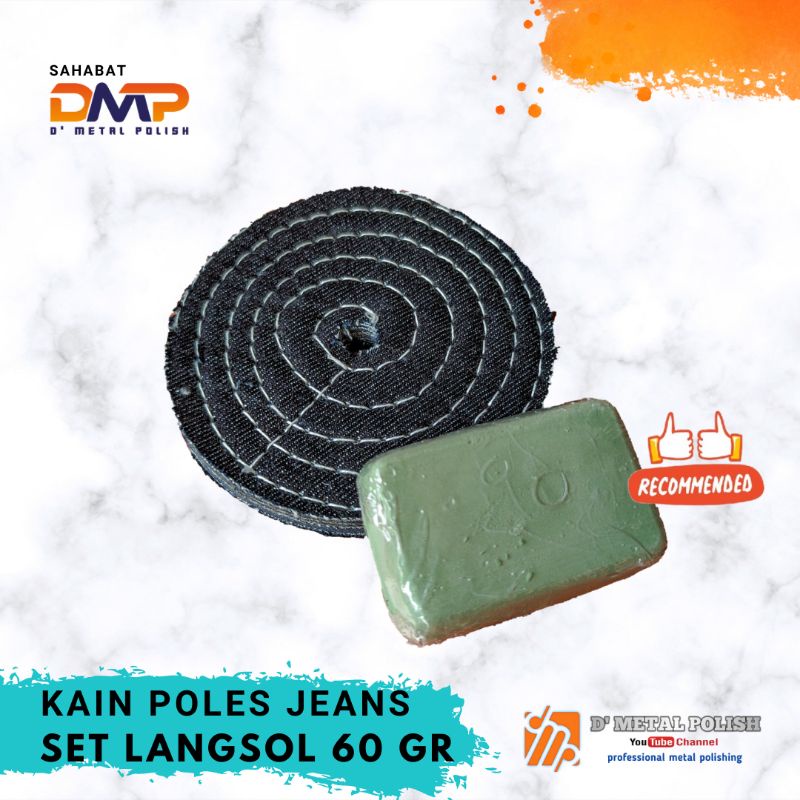 Langsol 60gr set Kain Poles Jeans 4 inch | Lazada Indonesia