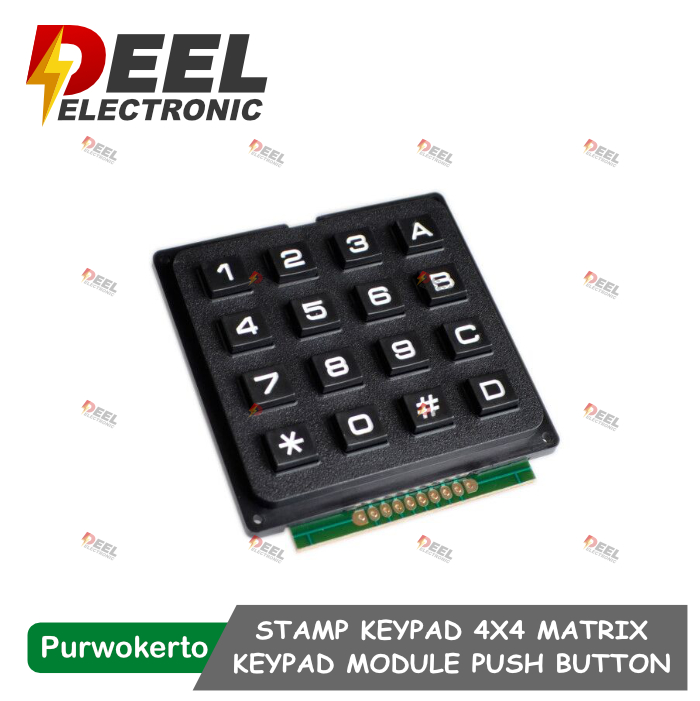 STAMP KEYPAD 4X4 MATRIX KEYPAD MODUL PUSH BUTTON ARDUINO FOR PERTAMINI ...
