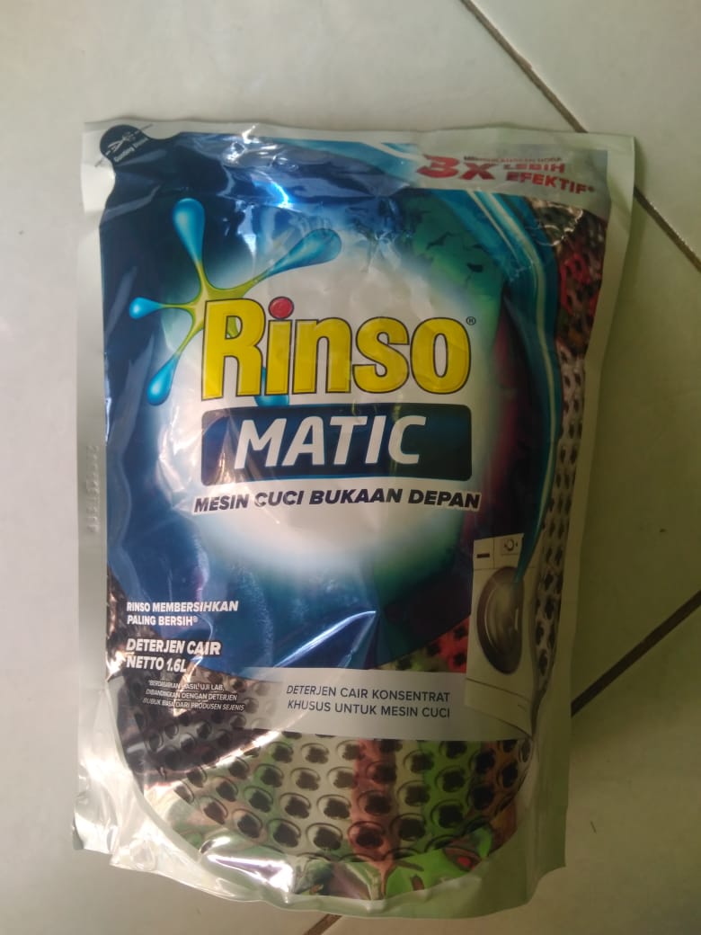 RINSO MATIC CAIR BUKAAN DEPAN FRONT LOAD 1,6 Liter DETERJEN CAIR ...