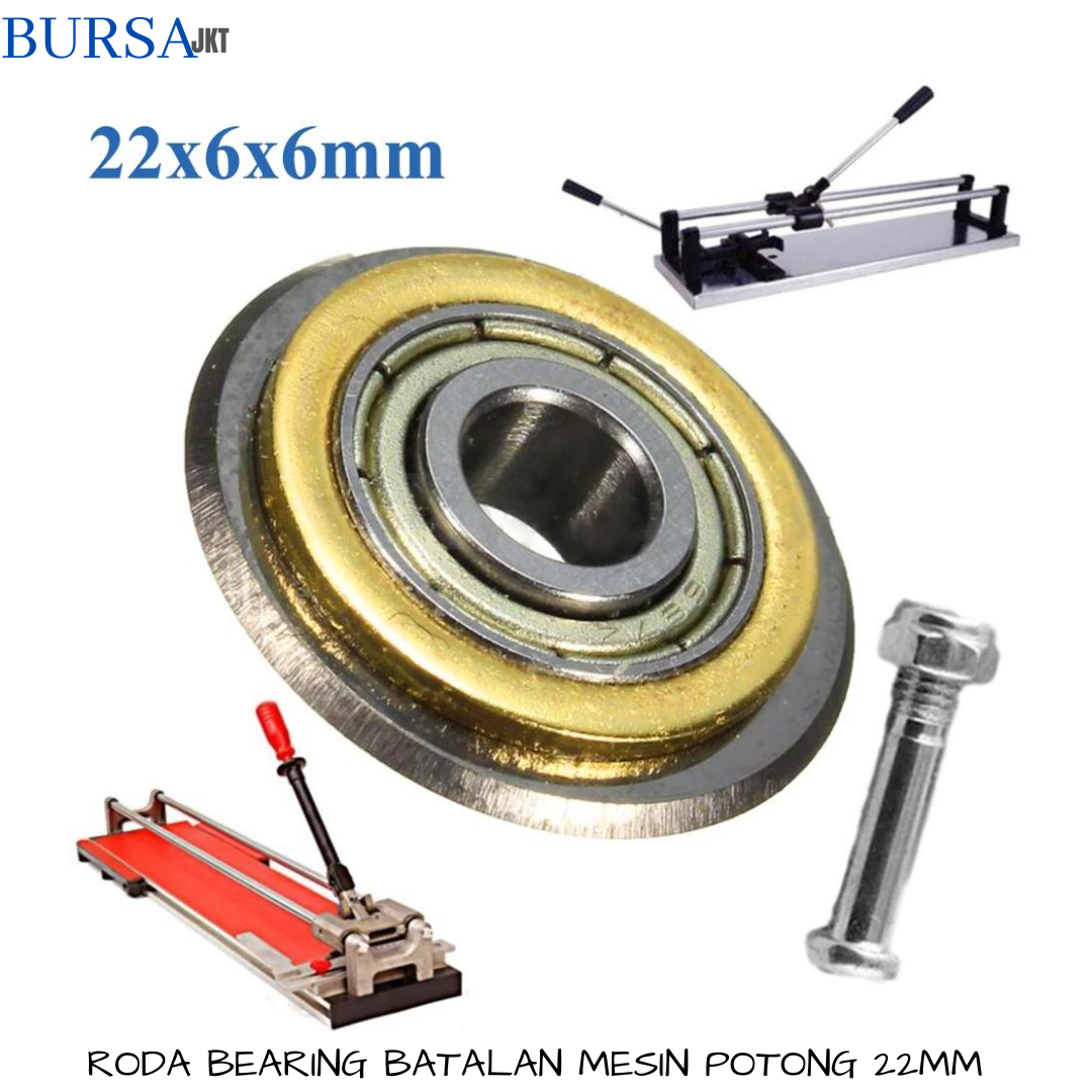 RODA BEARING PENGGANTI BANTALAN UNTUK MESIN POTONG UBIN 22 MM | Lazada ...