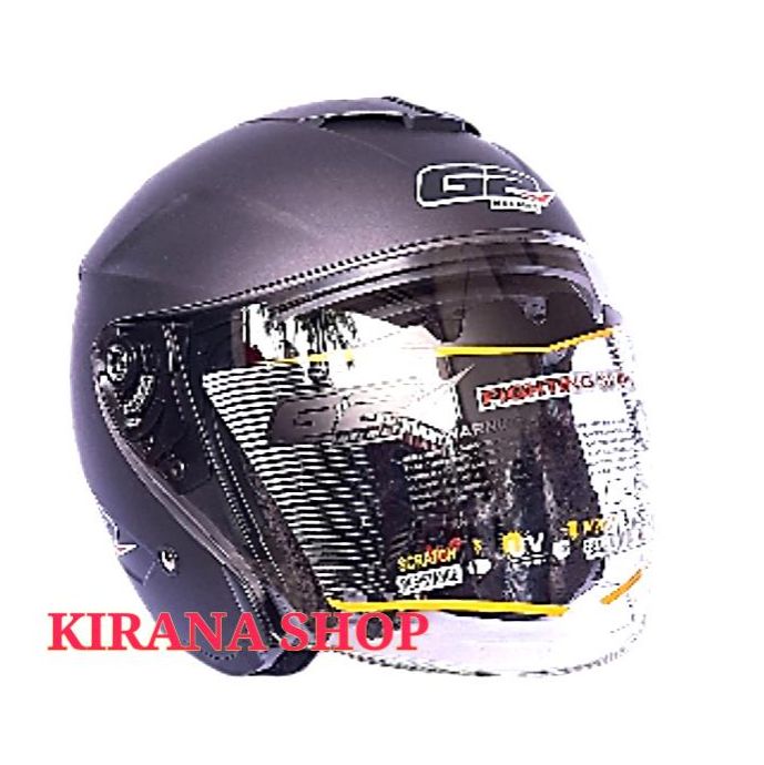 HELM G2 OPTIMAX DOUBLE VISOR | HALF FACE MODEL INK DINAMIC POLOS WARNA ...
