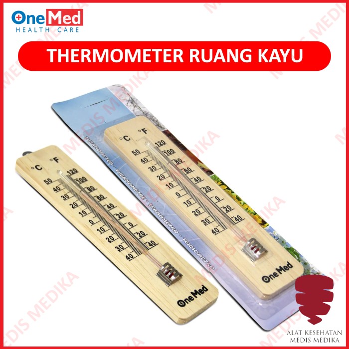 Thermometer Ruang Kayu Onemed Termometer Suhu Ruangan Thermo Dinding ...