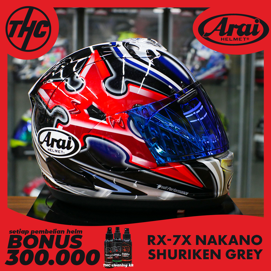 Helm Arai RX7X Baru Arai HELMET New RX 7X Nakano Shuriken Grey