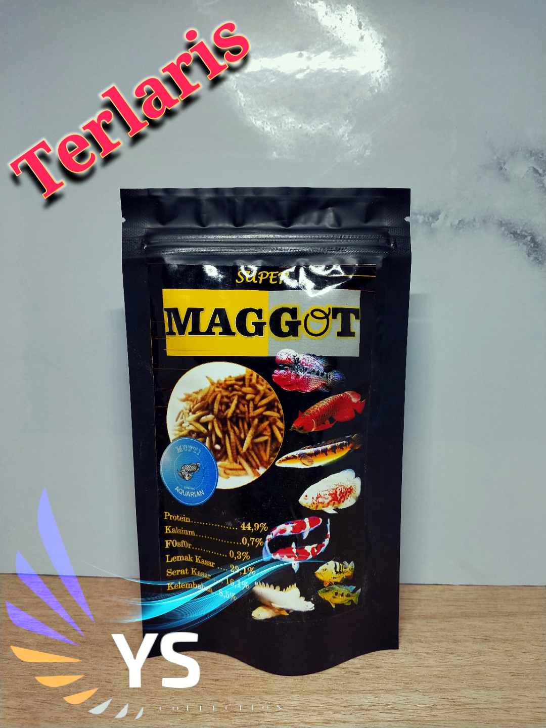 Super Maggot Pelet Ikan Suplemen Ikan Koi Arwana Kura Kura Louhan ...