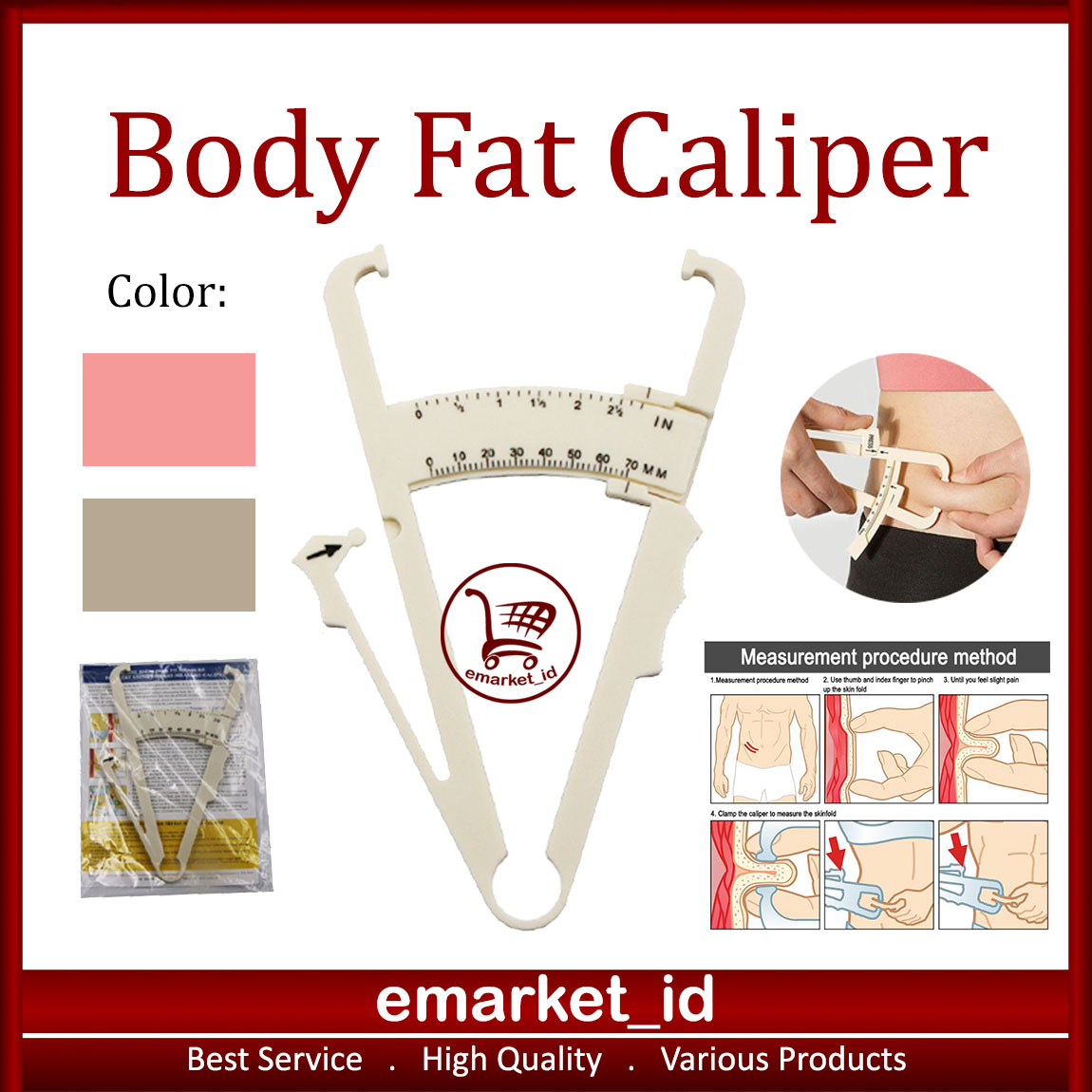 Body Fat Caliper / Pengukur Lemak Tubuh / Skinfold Measurement Ukur ...