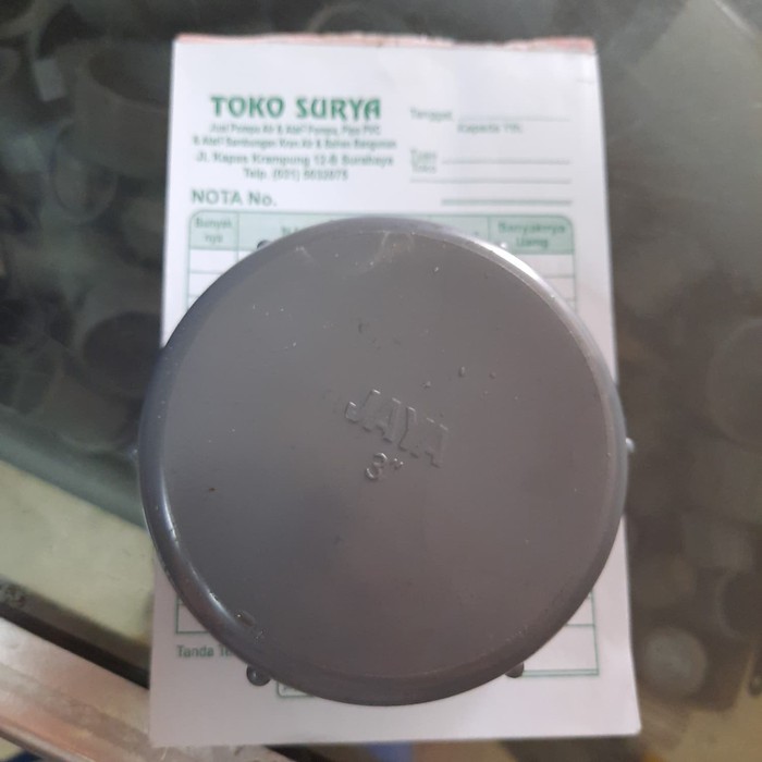 JAYAdop3" - PVC Dop 3 inch Dop 3" Plug 3 inch Plug 3" Polos tutup pipa ...