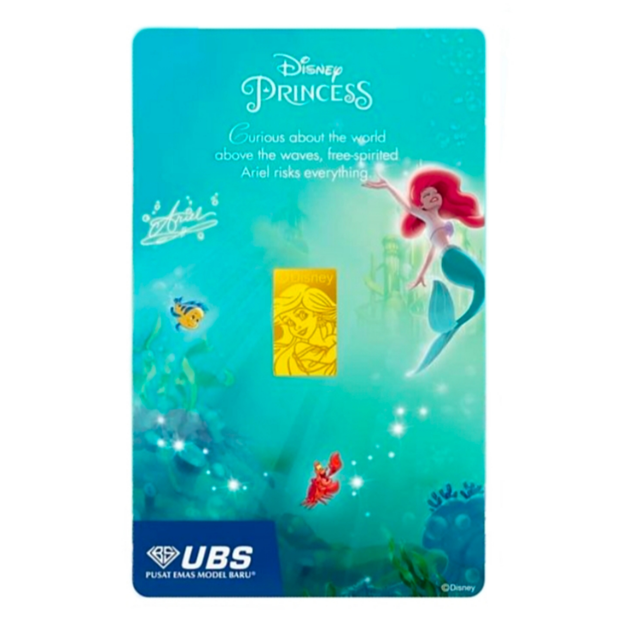 UBS Disney 2g bersertifikat 999.9 % edisi Princess Ariel | Lazada Indonesia