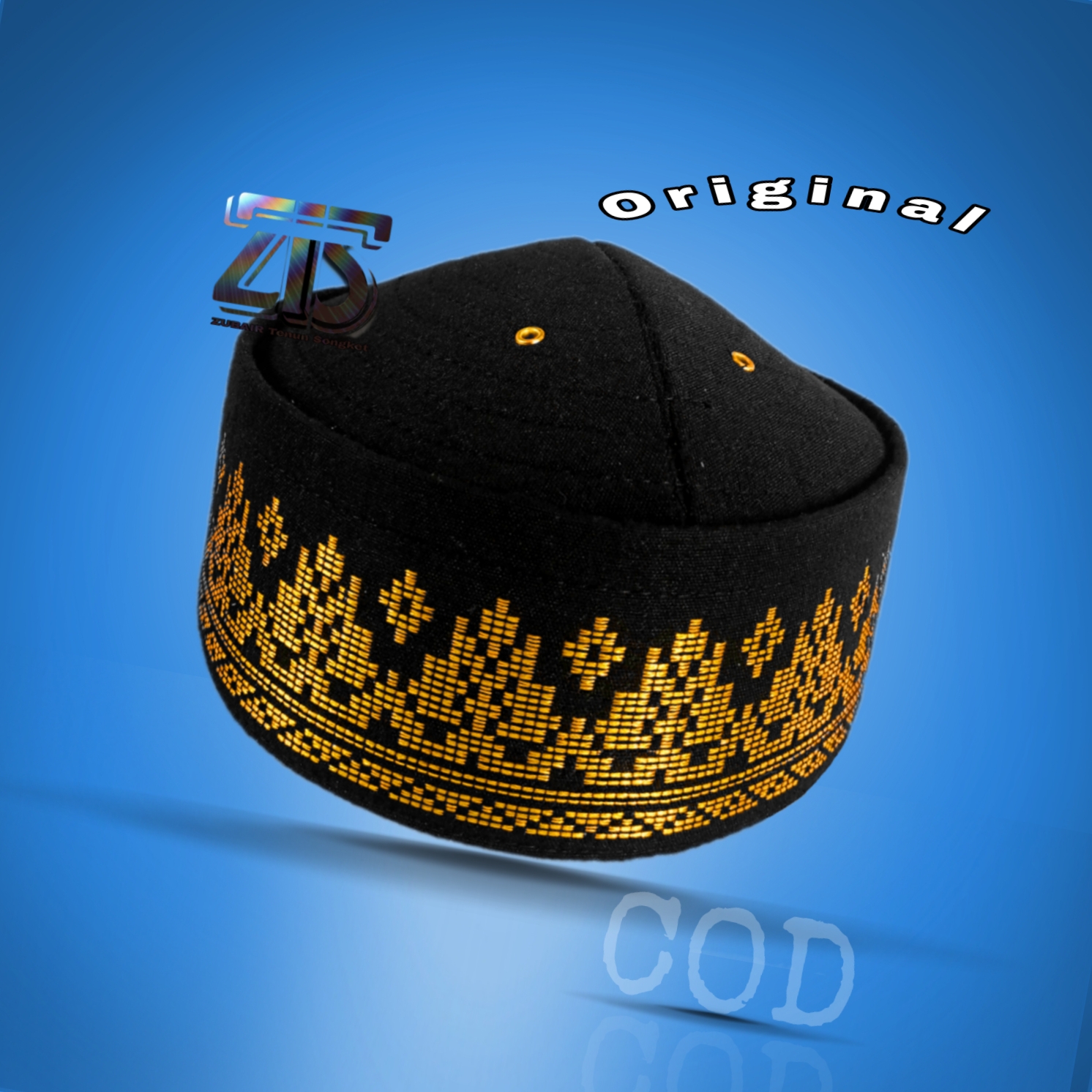 peci bulat motif gunung tenun songket kopiah melayu peci tenun songket ...