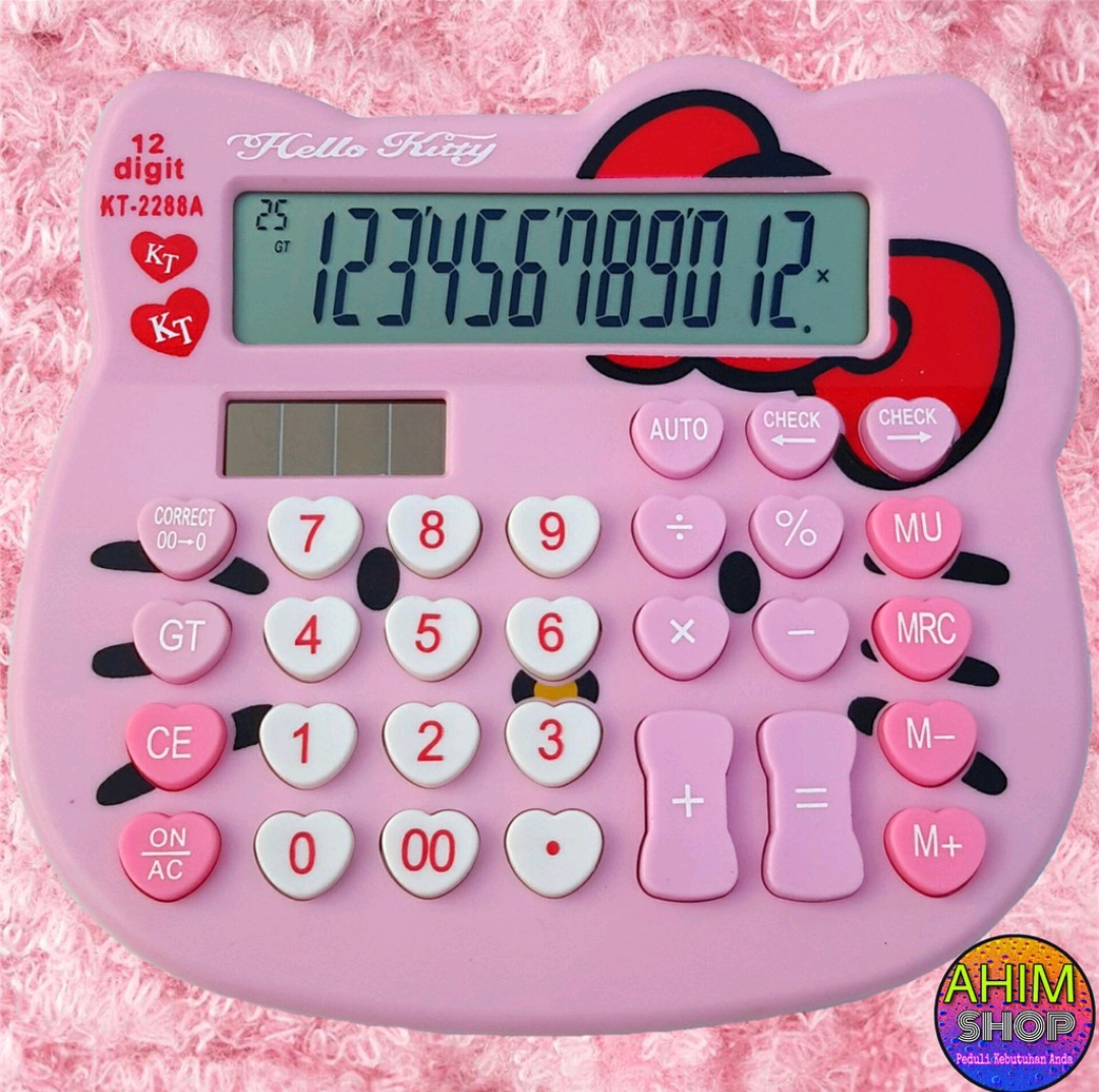 Kalkulator Hello Kitty Pink 12 Digit IMUT LUCU MANIS HELO KITY KITI ...