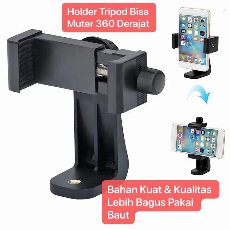 HRT-011 Holder Model Baut Lebih Kuat Gengam HP dan Bisa 360 Rotation ...