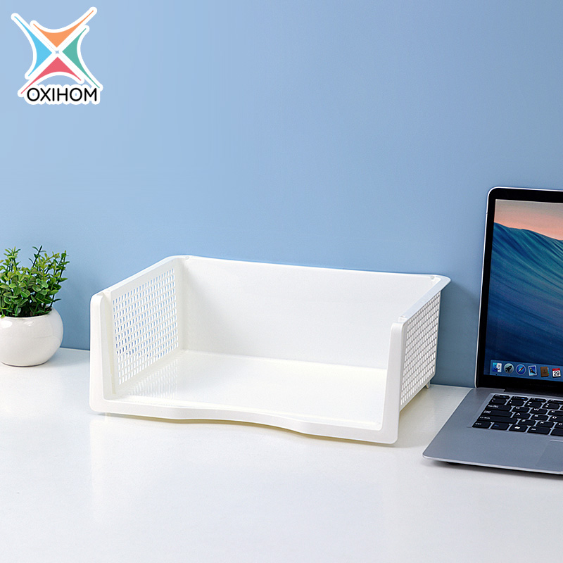 Oxihom Rak Susun Rak Dokumen Kertas Stationary Plastik Stackable Tray ...