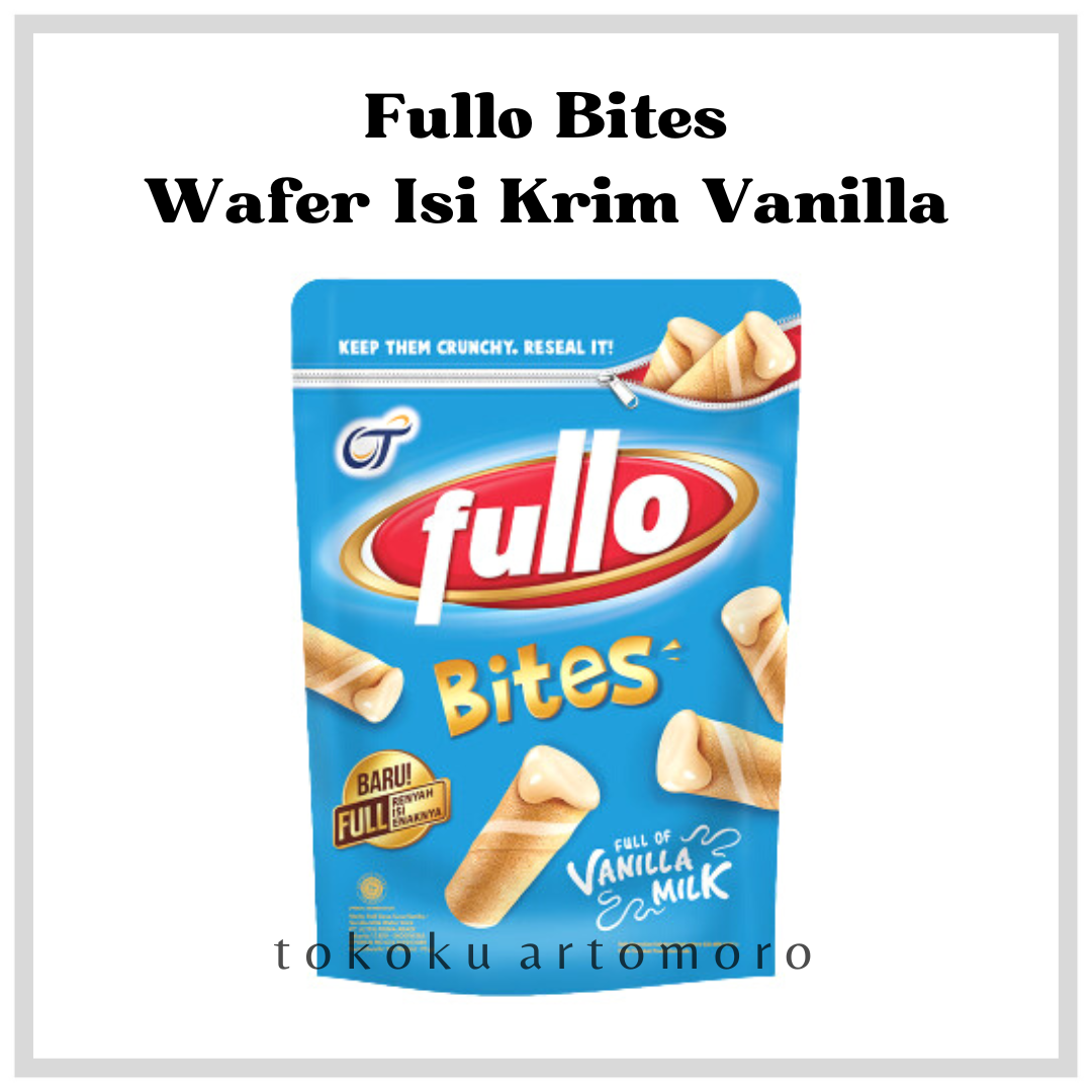 Fullo Bites Vanilla Kemasan Pouch 70 gr - Wafer Renyah Isi Krim Vanilla ...