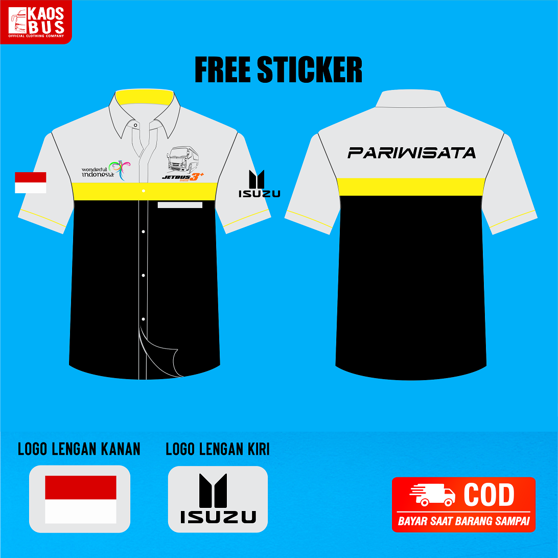 Kemeja Baju Bus Bis Mania Bismania Pariwisata Elf Travel Isuzu Pesona ...