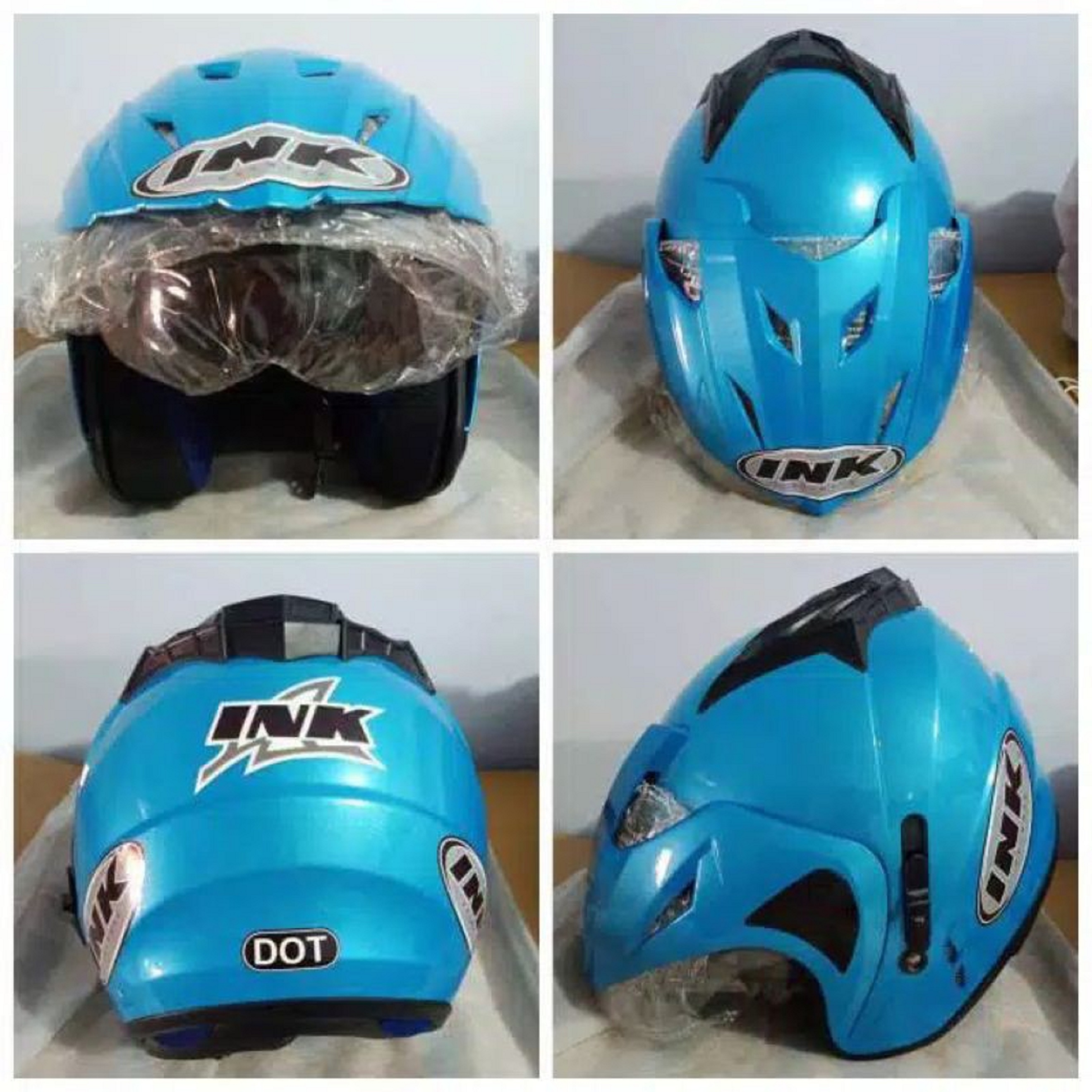 HELM INK DOUBLE VISOR T 1 ORIGINAL MERK NKC.AJM.BMT.PAKING CEPAT ...