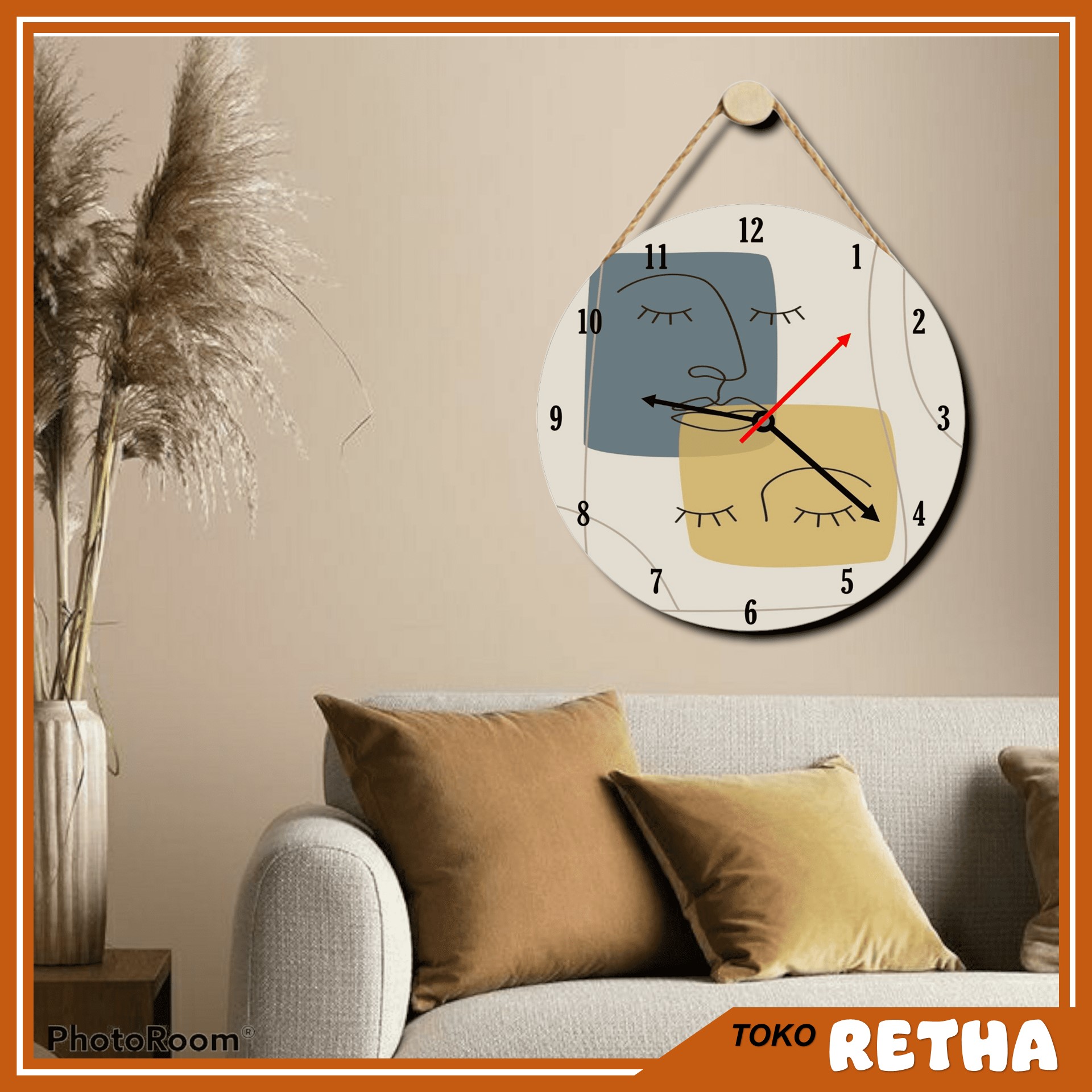 Jam Dinding Aesthetic Minimalis / Jam Dinding Kayu Minimalis Aesthetic ...