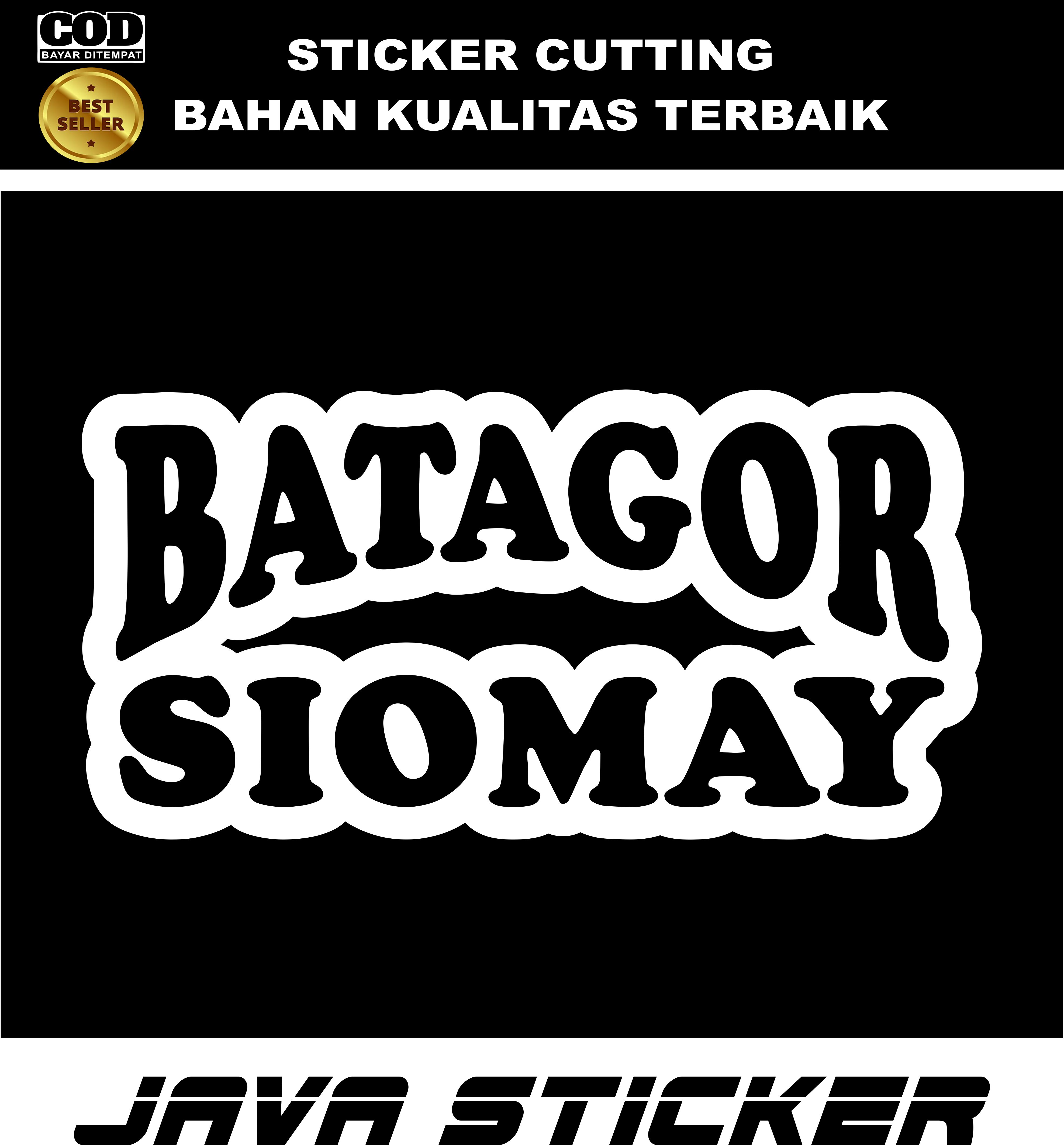 stiker cutting variasi kaca etalase/gerobak TUILISAN " BATAGOR SIOMAY ...