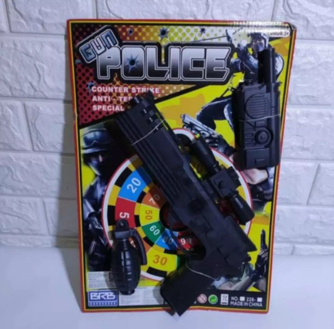 Pistol Pistolan Set Gun Police | Mainan Pistol Anak | Pistol Mainan ...