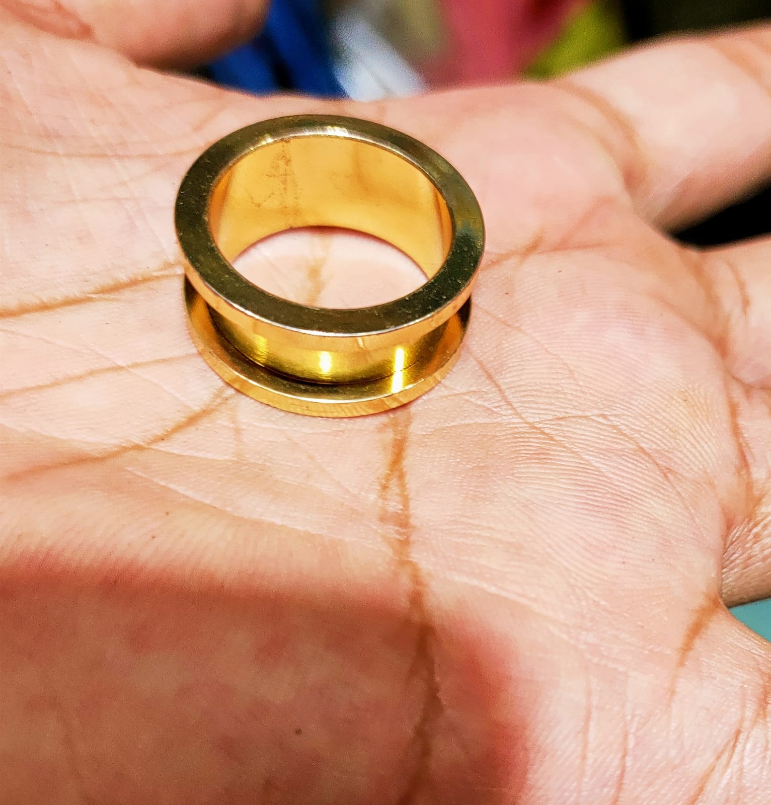 pirsing telinga gold titanium/persing plug besi/Persing telinga ...