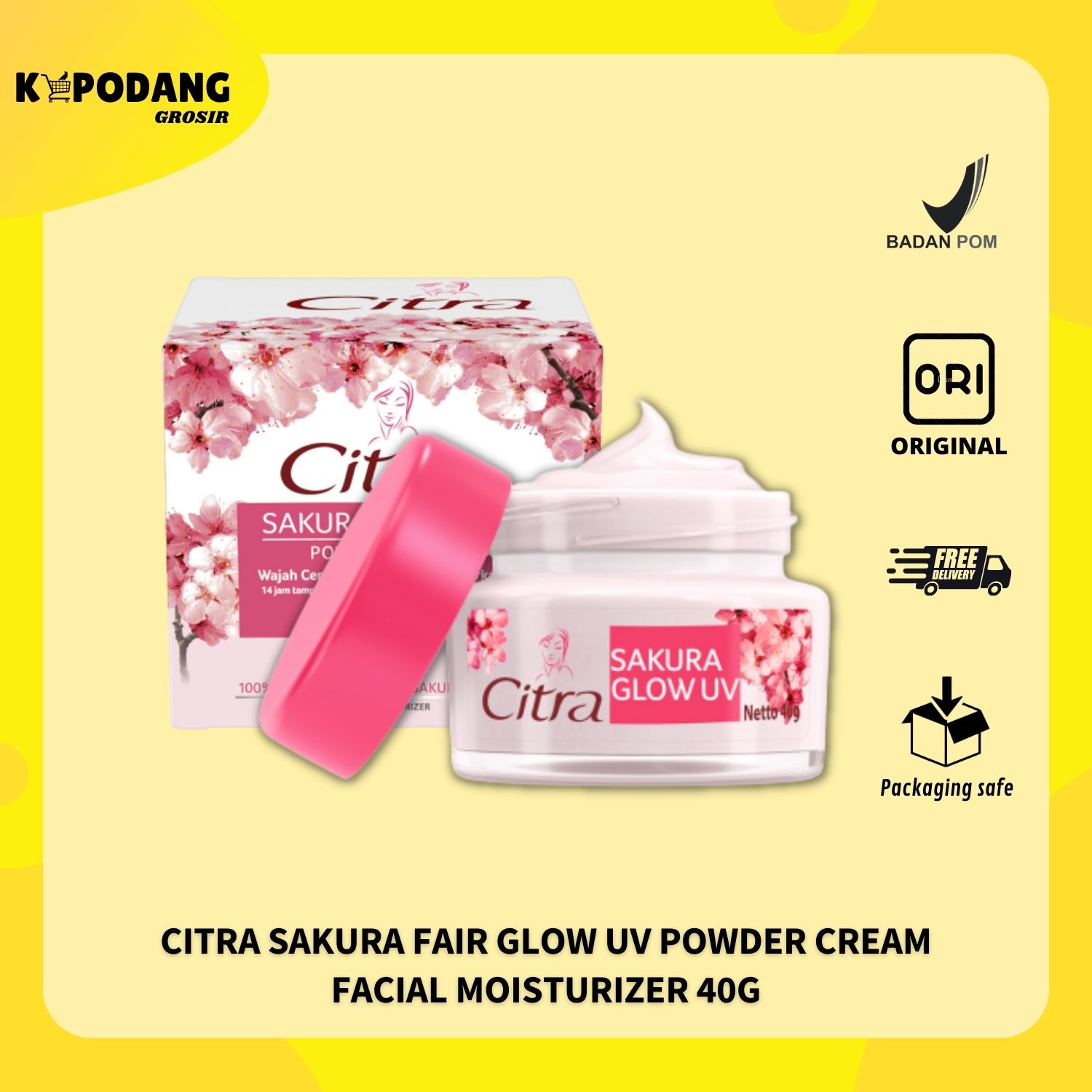 Citra Glow UV Powder Cream Facial Moisturizer 40G | Lazada Indonesia