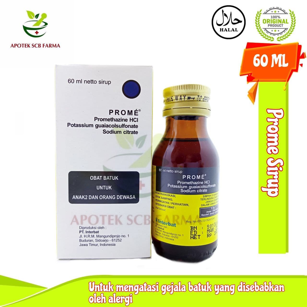 PROME SIRUP 60 ML- Mengatasi gejala batuk yang disebabkan oleh alergi ...