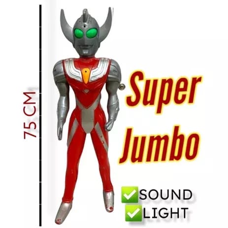 ROBOT ULTRAMEN SUPER JUMBO NYALA+BUNYI+LAMPU / ULTRAMAN SUPER BESAR ...