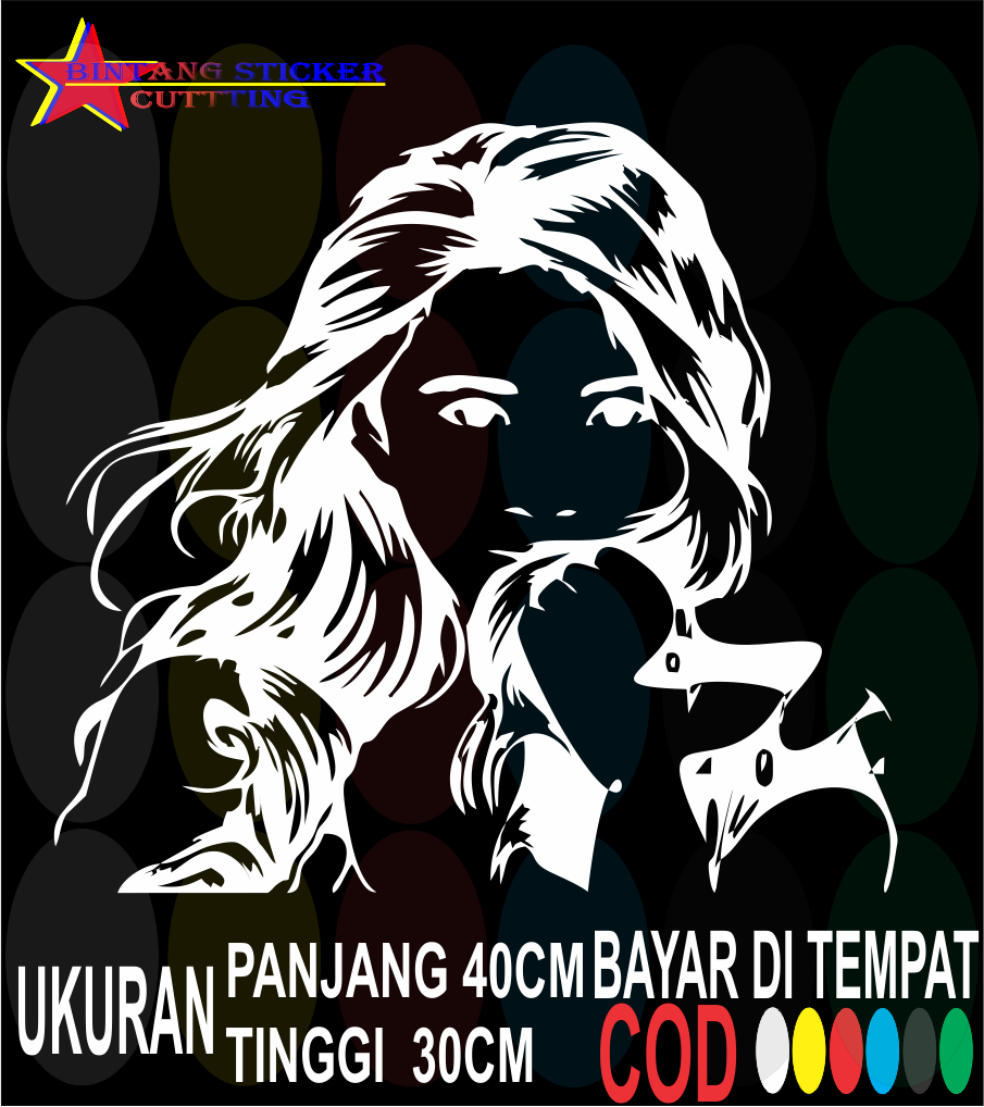 stiker variasi mobil wanita stiker mobil stiker kaca mobil stiker mobil ...