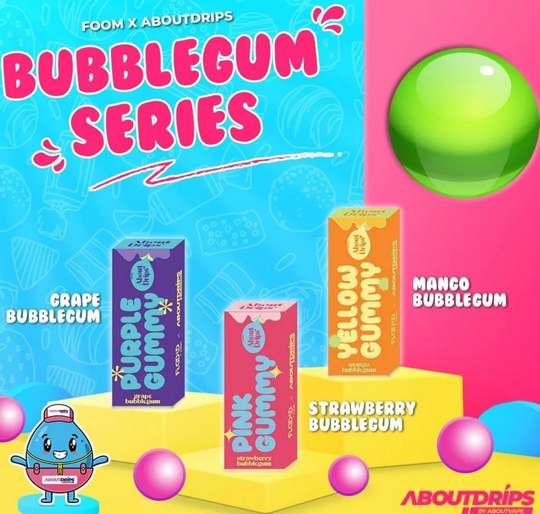 Foom Gummy Pink Purple Yellow Gummy Strawberry Mango Grape Gum Sa Lt ...