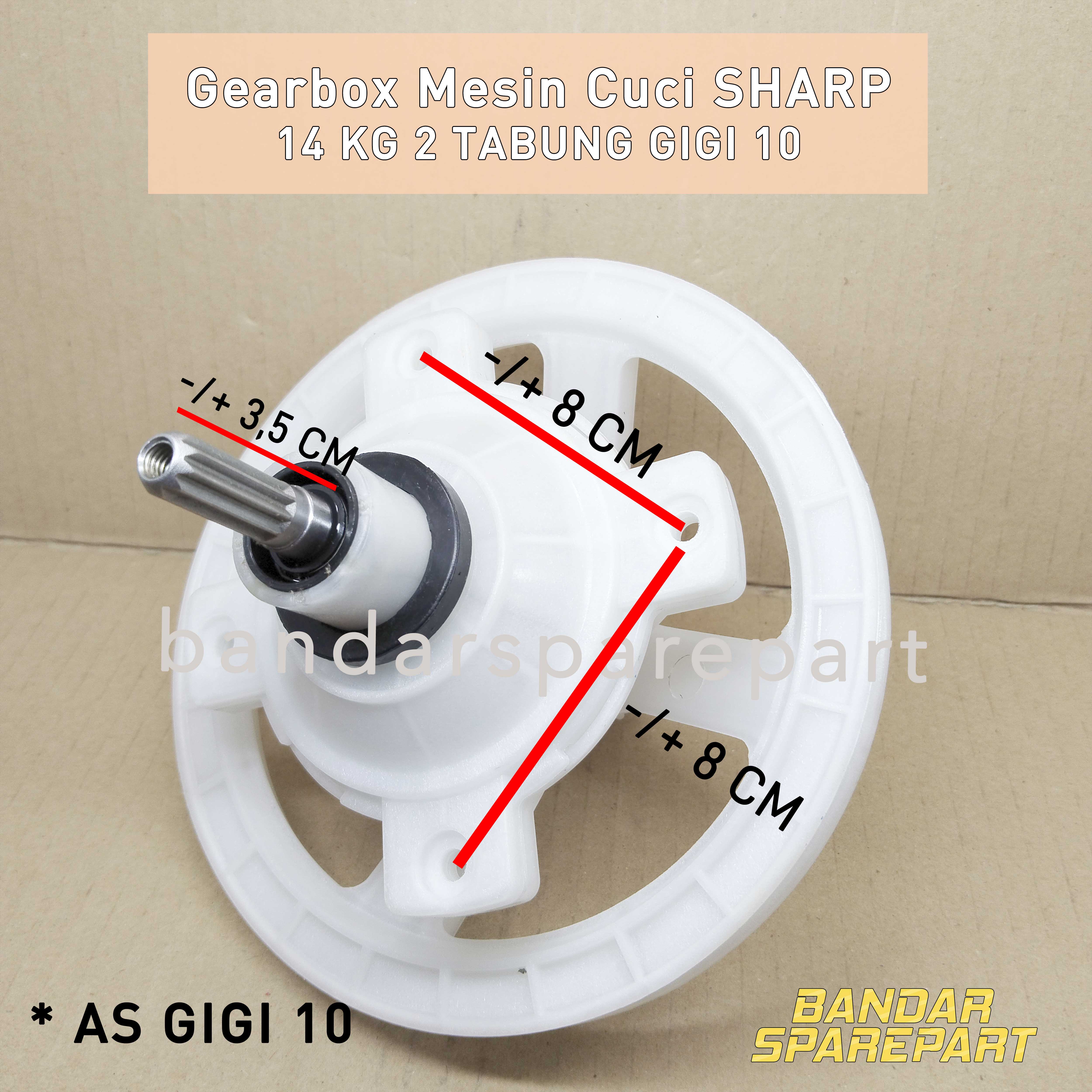 Gearbox Mesin Cuci Sharp 14 KG ES -T1490WA / Gear Box Set Mesin Cuci 2 ...