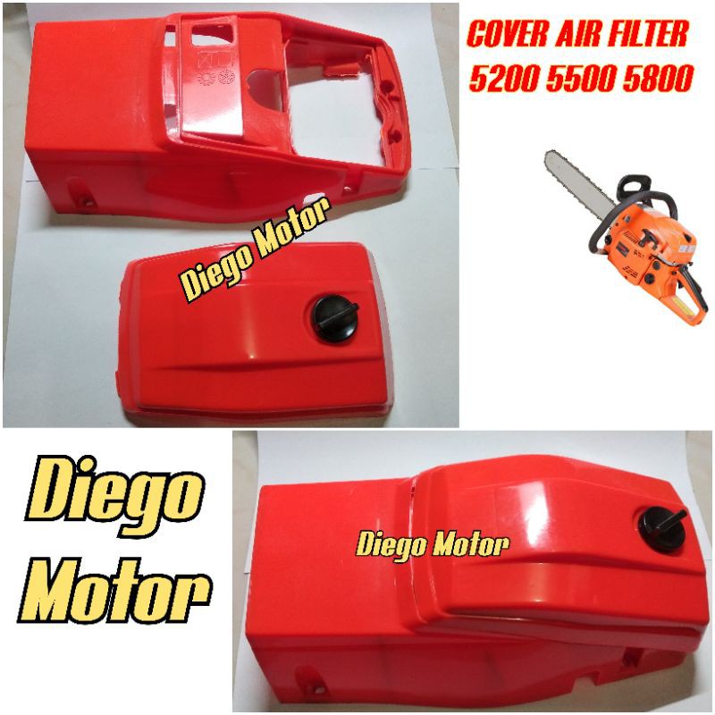 Cover air filter kap atas set mesin chainsaw sinso mini 5200 5800 5500 ...