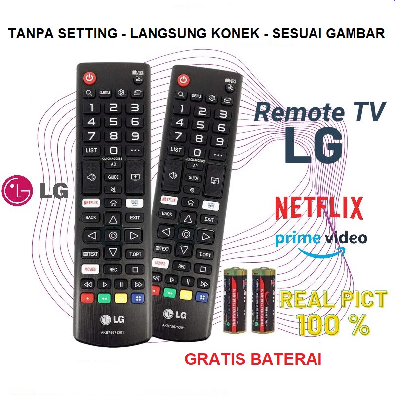 Remot Remote TV LG Smart TV LCD LED Tombol NETFLIX Gratis Batrai ...