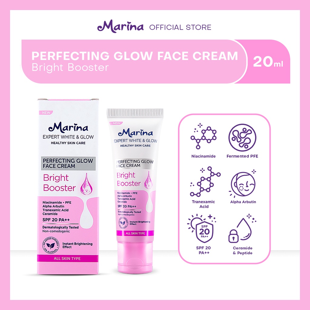 MARINA Expert White & Glow Face Cream 20 ml | Hydra Lock | Bright ...