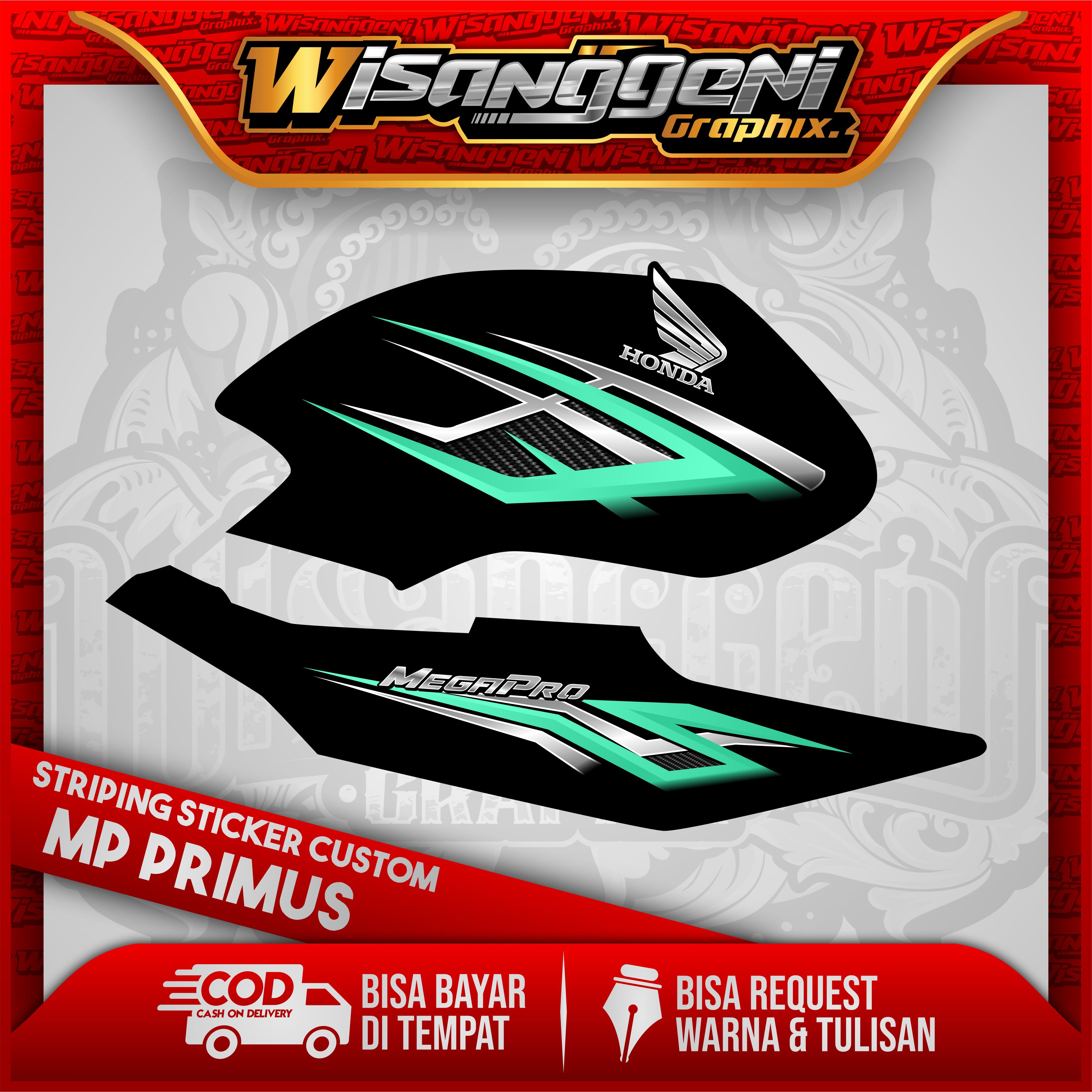 STRIPING STICKER DECAL HONDA MEGAPRO MP PRIMUS CUSTOM 15 STIKER MOTOR ...