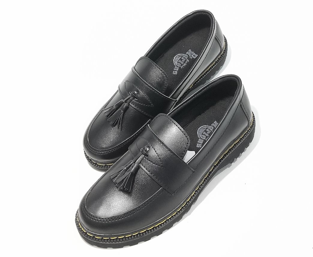 dockmart slipon kasual formal kantor venny penny loafer loceng hitam ...