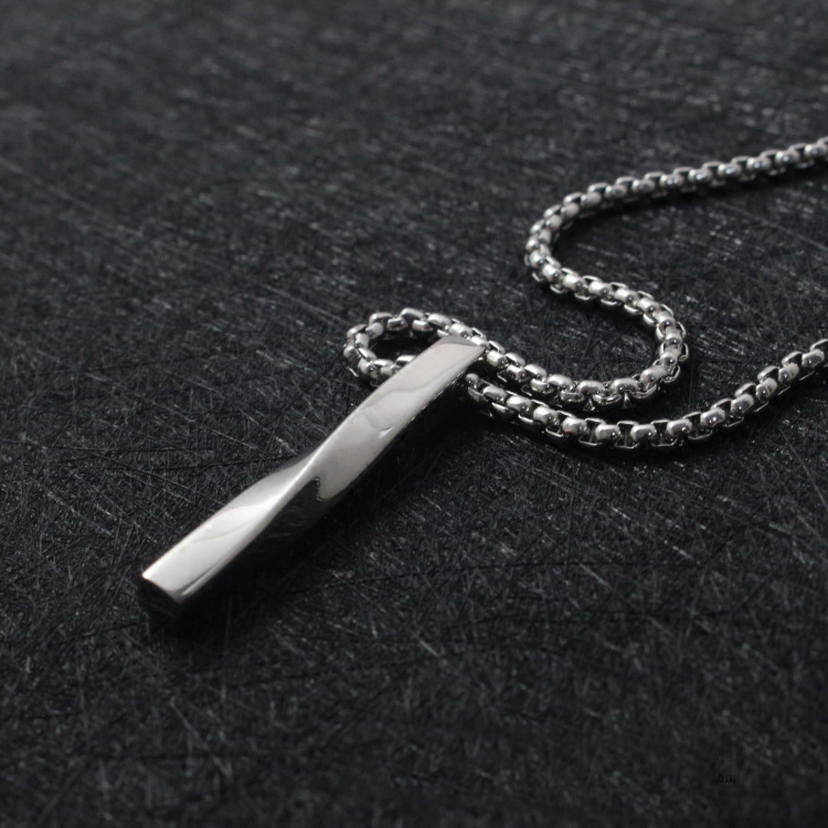 KALUNG TITANIUM PRIA WANTA PREMIUM ROLO LIONTIN BALOK ULIR MODEL HP HOP ...