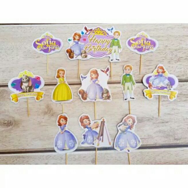 topper toper cup cake cupcake kue ulang tahun happy birthday karakter ...