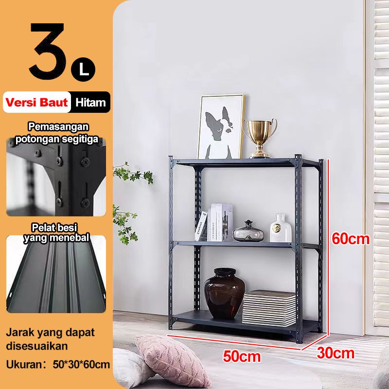 Rak penyimpanan 5 tingkat /6 susun Rak gudang Serbaguna Rak / Lemari ...