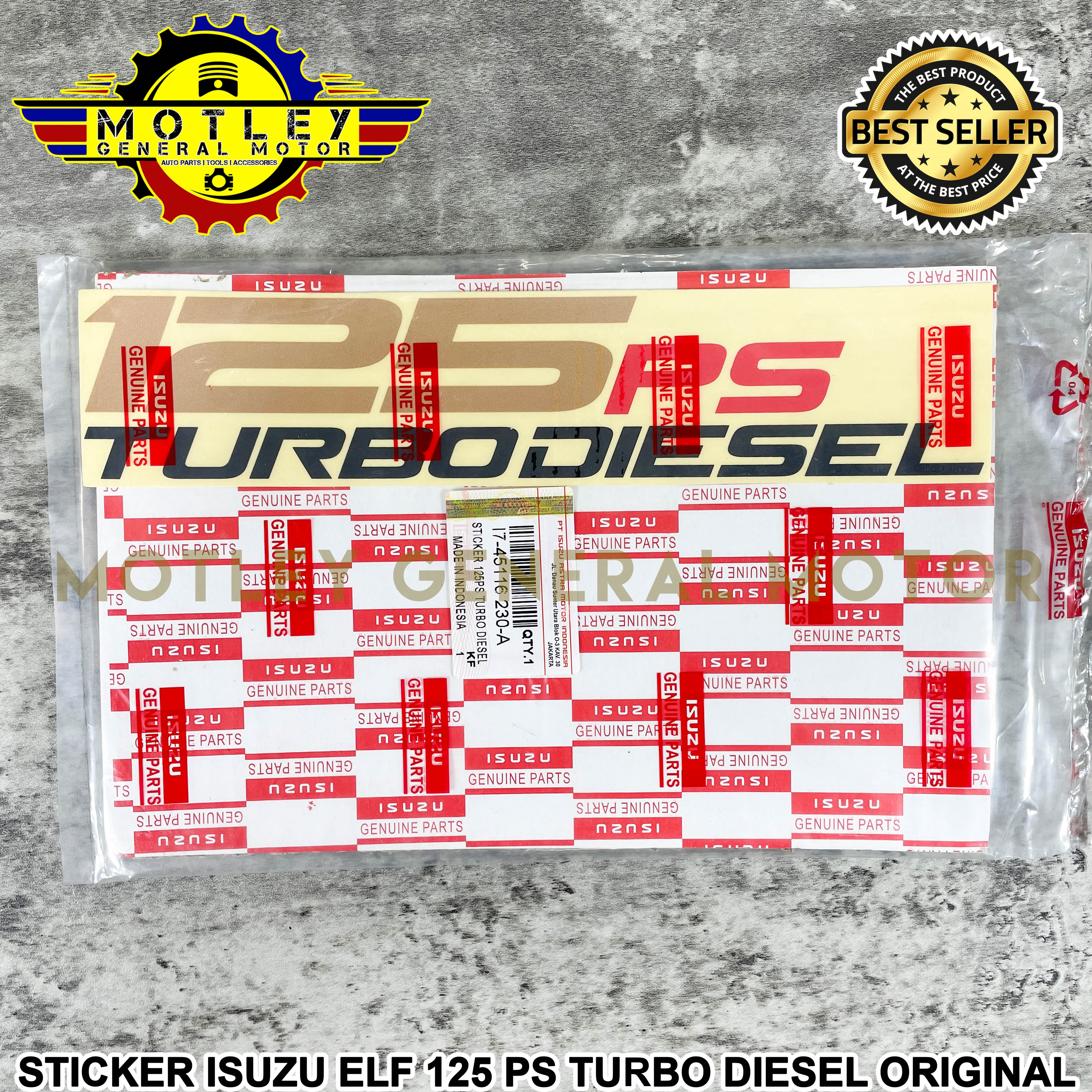 STICKER STIKER SETIKER ISUZU ELF 125PS 125 PS TURBO DIESEL ORIGINAL ...