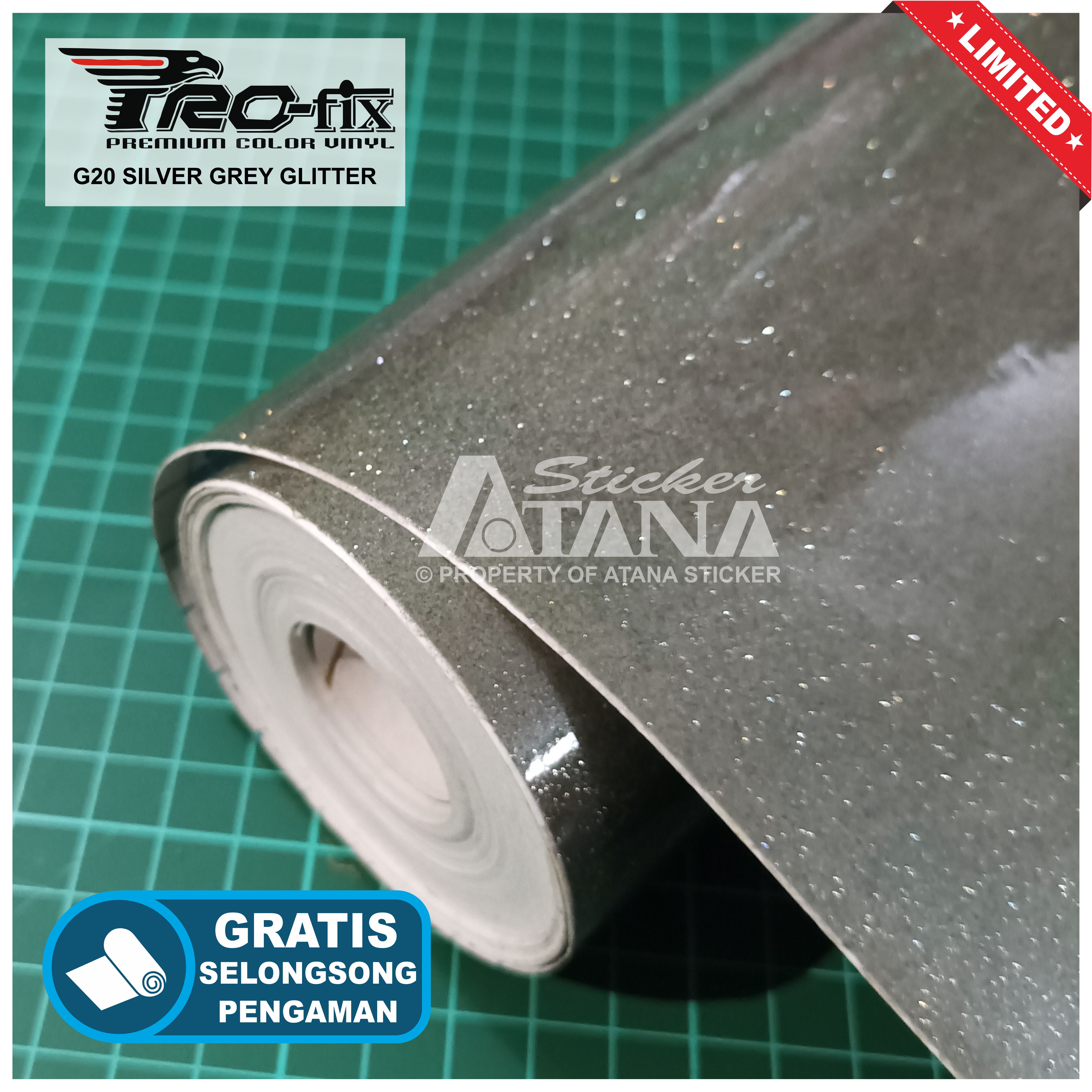 Skotlet Putih Glitter Scotlet Silver Grey Abu Perak Hologram Profix ...