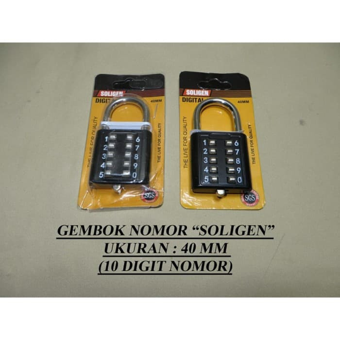 Rm - Gembok Digital Nomor 10 Digit Soligen Password tas, koper, box ...