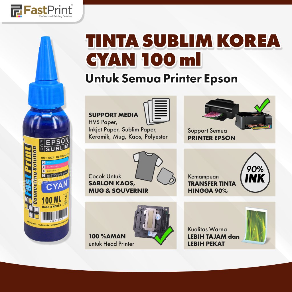 Tinta Sublim Sublime Sublimasi Epson Korea 100 ML | Lazada Indonesia