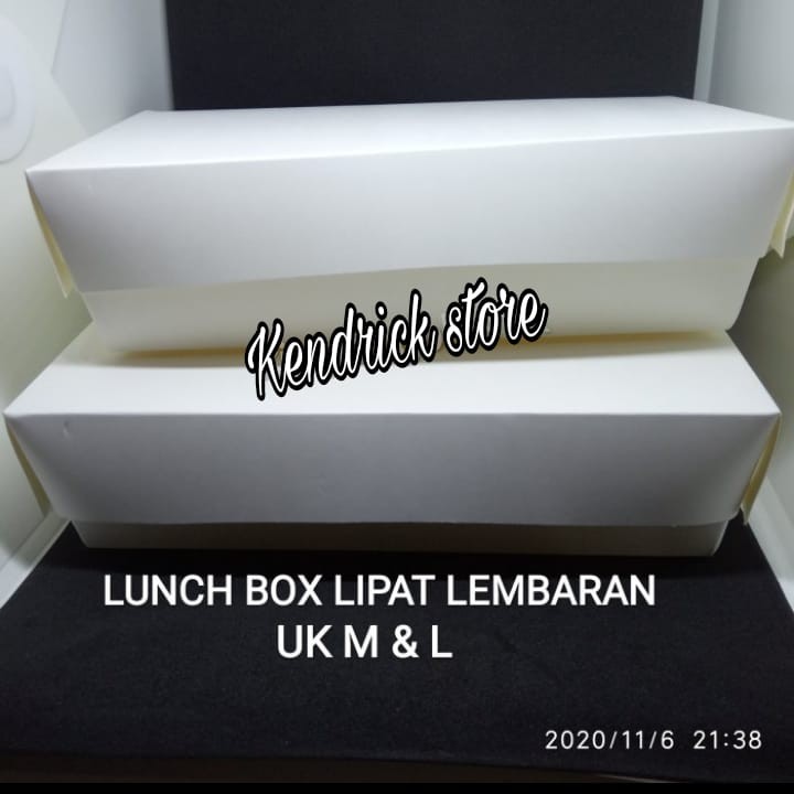 LUNCH BOX M PUTIH KRAFT LIPAT LEMBARAN | Lazada Indonesia