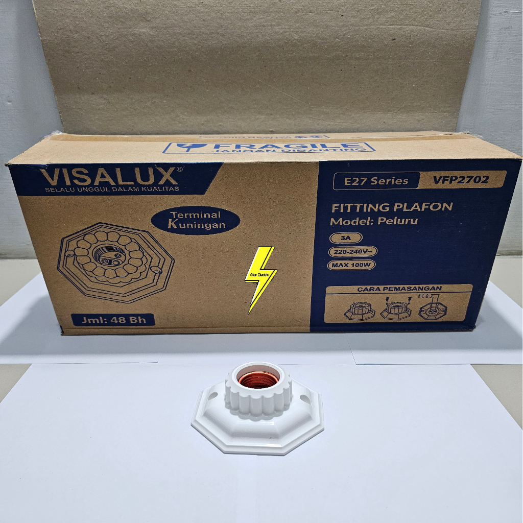 Fitting Plafon Visalux E27 Fitting Lampu Plafon | Lazada Indonesia