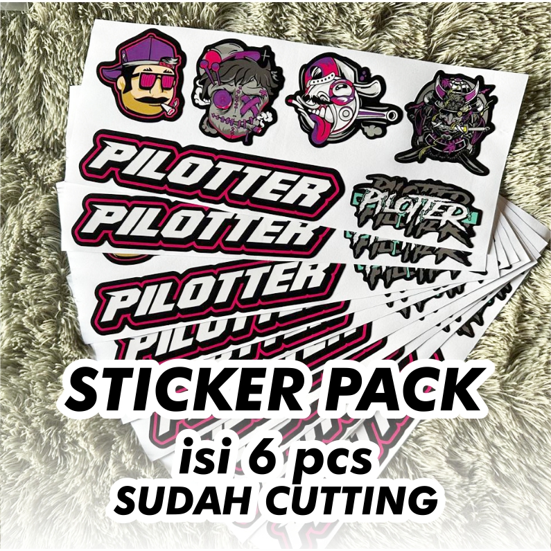 Stiker Pilotter - Sticker Racing Distro Logo Brand Aesthetic Print Cut ...